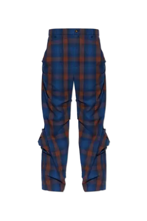 VIVIENNE WESTWOOD Achilles Plaid Wide-leg Trousers - Blue