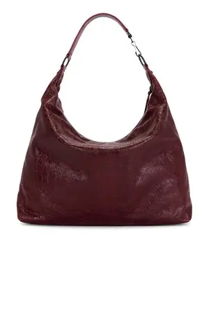 Balenciaga Le City Medium Leather Shoulder Bag - Berry Red