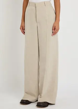 JW Anderson Tailored Cotton And Linen-blend Trousers