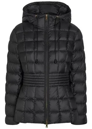Moncler Engoulevent Hooded Quilted Shell Jacket - Black