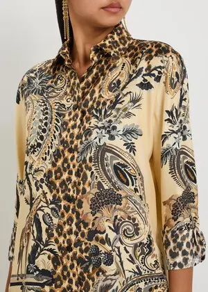 Etro Leopard-print Silk Shirt