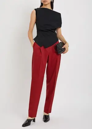RÓHE Daria Pleated Wool Trousers