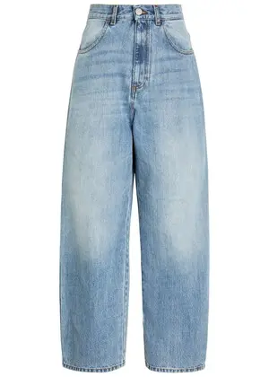 RÓHE Berber Barrel-leg Jeans - Blue