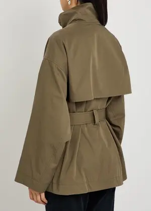 FRAME Belted Cotton Trench Jacket