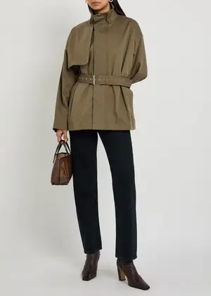 FRAME Belted Cotton Trench Jacket