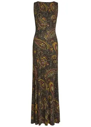 Etro Paisley Jacquard Fine-knit Maxi Dress