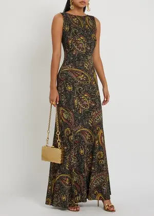Etro Paisley Jacquard Fine-knit Maxi Dress