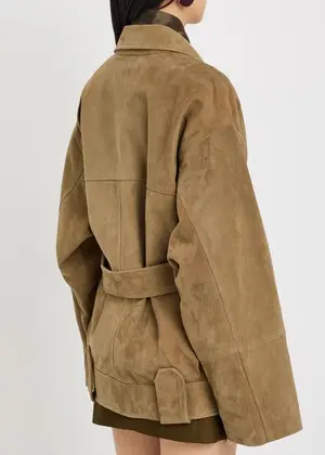 Khaite Alder Belted Suede Jacket
