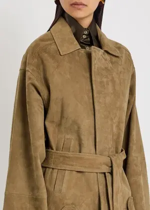Khaite Alder Belted Suede Jacket