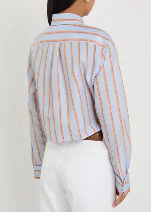 JW Anderson Striped Cropped Cotton-poplin Shirt
