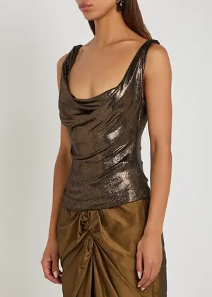 VIVIENNE WESTWOOD Draped Lamé Top