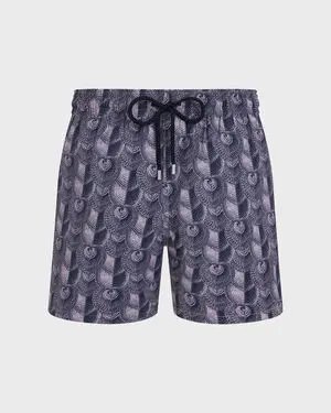 Vilebrequin Heart Shells Ultrafine Wool Swim Trunks - Pink
