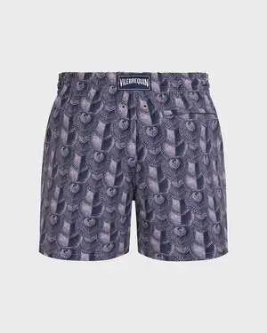 Vilebrequin Heart Shells Ultrafine Wool Swim Trunks - Pink