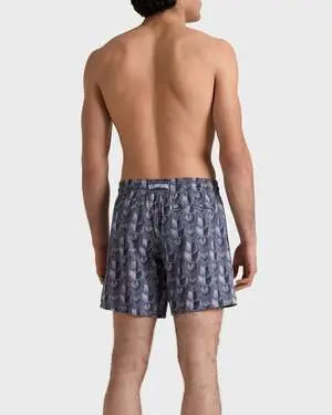 Vilebrequin Heart Shells Ultrafine Wool Swim Trunks - Pink