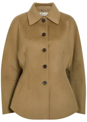 RÓHE Sculpted Wool And Cashmere-blend Jacket - Light Brown