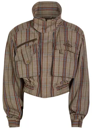 VIVIENNE WESTWOOD Memphis Plaid Woven Bomber Jacket - Multicoloured
