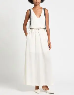 Brunello Cucinelli Ivory Silk Maxi Dress