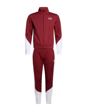 EA7 Tracksuit Burgundy Size Polyester, Elastane - Red