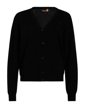 Timberland TIMBERLAND Wool Blend V-Neck Cardigan With Embroidered Logo Black