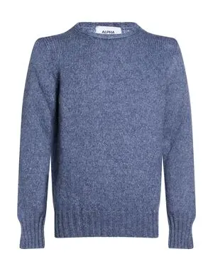 Alpha Studio Sweater In Slate Wool Blend