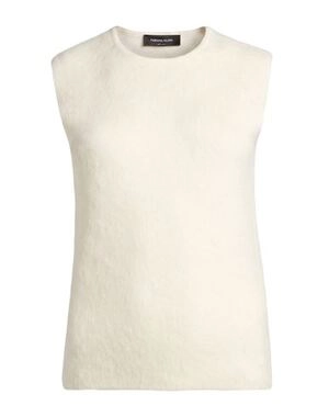 Fabiana Filippi Sweater Cream Size Virgin Wool, Mohair Wool, Polyamide, Wool, Elastane - White