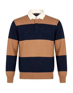 Paul & Shark Virgin Wool And Cashmere Striped Sweater - Midnight Blue