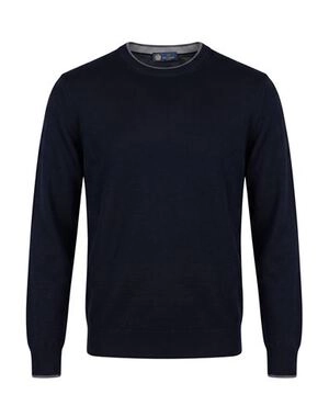 Paul & Shark Virgin Wool And Silk Crewneck Sweater - Midnight Blue