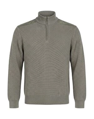 Paul & Shark Virgin Wool And Silk Zip-up Sweater - Grey