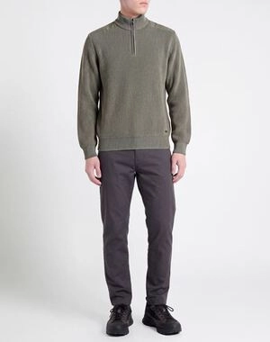 Paul & Shark Virgin Wool And Silk Zip-up Sweater - Grey