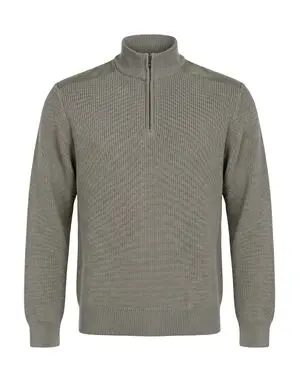Paul & Shark Virgin Wool And Silk Zip-up Sweater - Grey