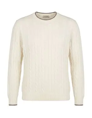 Paul & Shark Sweater Ivory Size Virgin Wool, Cashmere