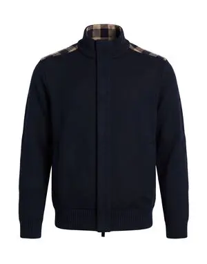 Paul & Shark Virgin Wool Checked Cardigan