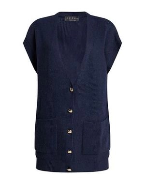 KAOS Sleeveless V-neck Cardigan - Blue