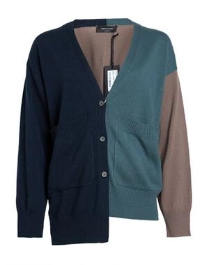 Fabiana Filippi Multicolor Cashmere V-neck Cardigan - Midnight Blue