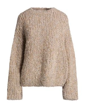 Brunello Cucinelli Sweater Light Brown Size Mohair Wool, Polyamide, Metal Fiber, Wool - Beige