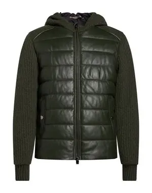 JACOB COHЁN Leather Quilted Hooded Jacket