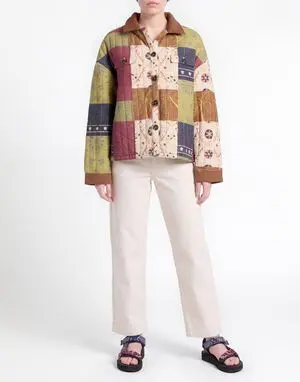 ARIZONA LOVE Puffer Cotton Linen Patchwork Quilted Jacket