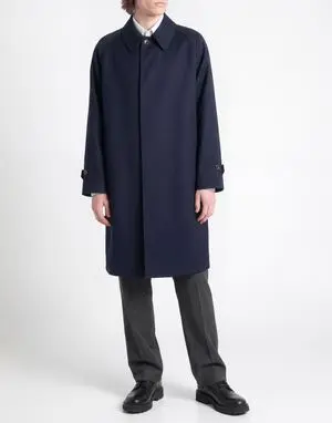 JACOB COHЁN Overcoat & Trench Coat In Midnight Virgin Wool