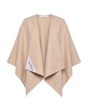Max Mara Cape Size Alpaca Wool, Polyamide, Wool - Beige
