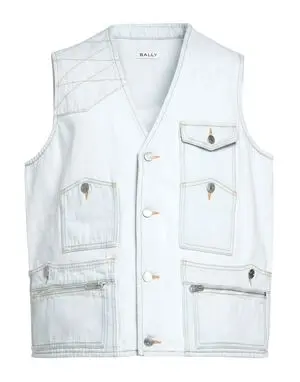 Bally Denim Vest Sky Cotton