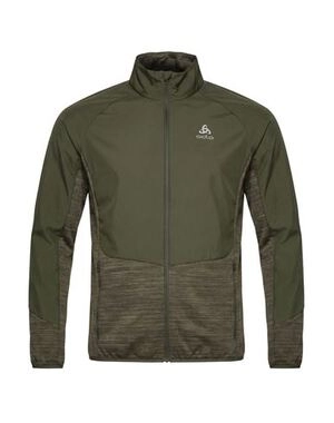 ODLO Jacket Military Size Polyester, Elastane - Green