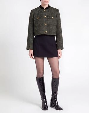Ba&sh Jacket Charcoal Size Polyester, Wool, Alpaca Wool