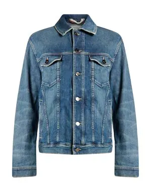 JACOB COHЁN Denim Trucker Jacket With Appliqués