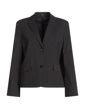 Theory Single-breasted Linen, Viscose, And Elastane Blazer