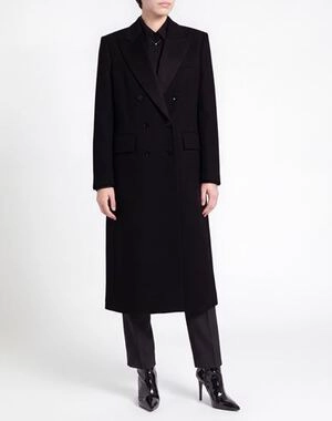 Sandro Double-breasted Wool Blend Coat