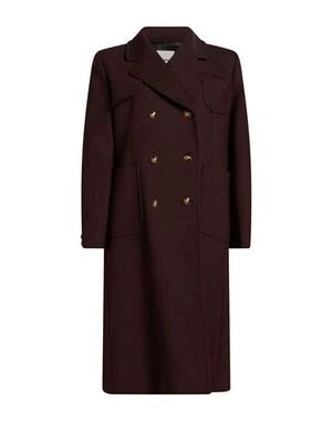 Sandro Coat Chocolate Size Polyester, Virgin Wool, Elastane - Brown
