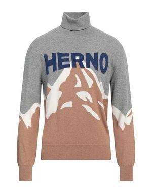 Herno Turtleneck Camel Size Virgin Wool, Cashmere - Beige