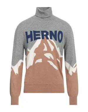 Herno Turtleneck Camel Size Virgin Wool, Cashmere