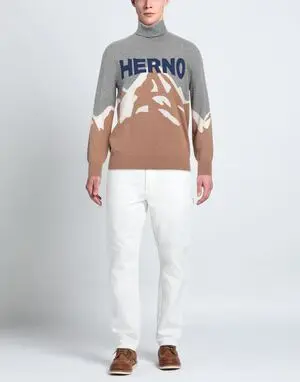 Herno Turtleneck Camel Size Virgin Wool, Cashmere