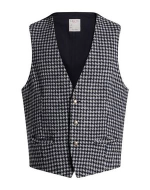 L.B.M. 1911 Houndstooth Textured Wool Blend Vest - Grey